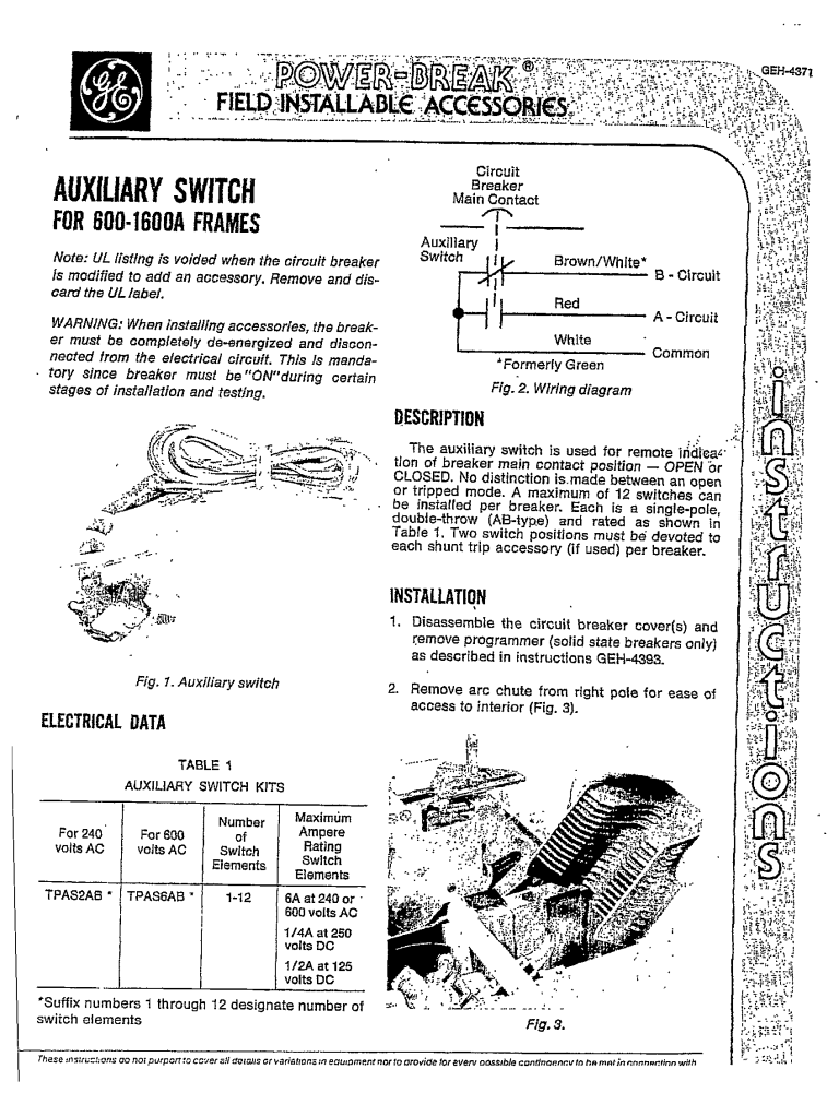 TYPE BZO-121-6 & 145-6 POWER CIRCUIT BREAKER AND TYPE BZO-121-6C & 145 ...