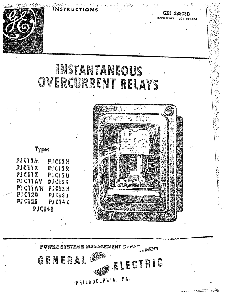 SINGLE-PHASE TIME OVERCURRENT RELAY MODEL NUMBER BE1-51A MANUAL ...