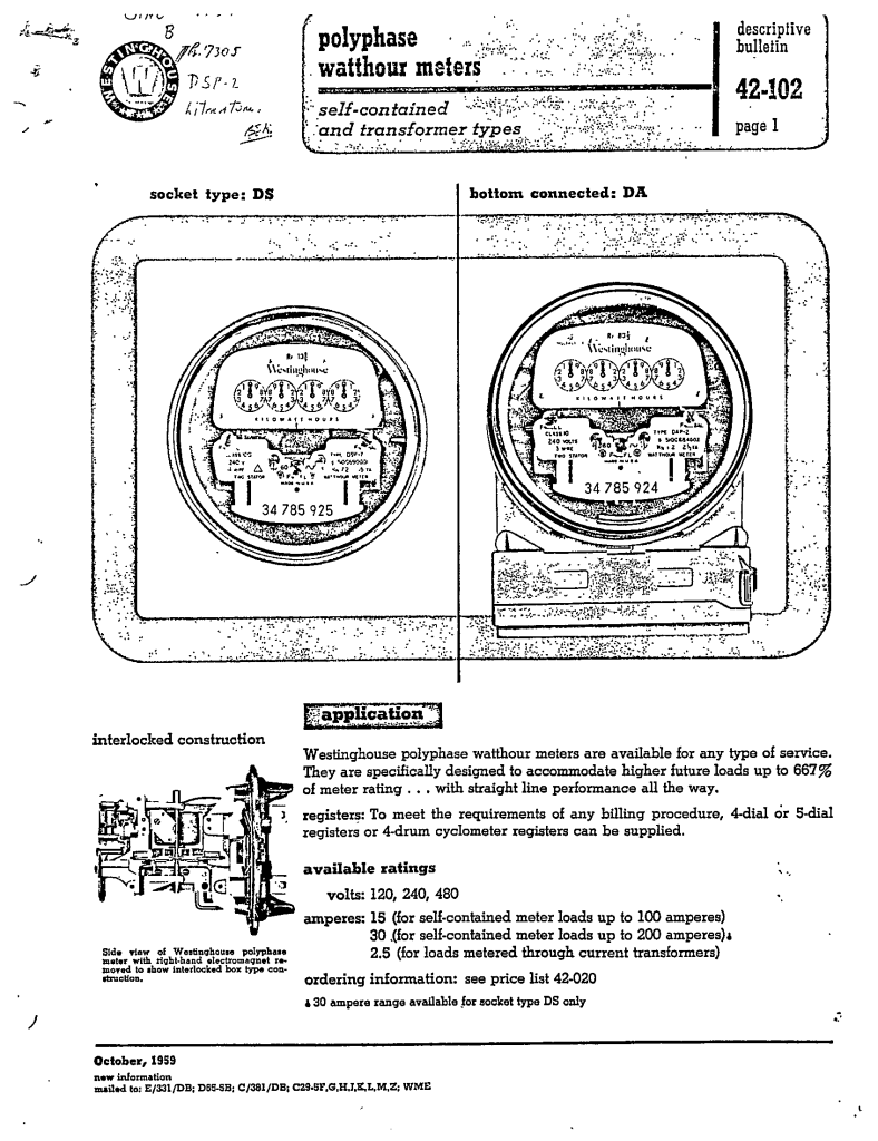 102 POLYPHASE WATTHOUR METERS MANUAL - Westinghouse - ECP Solutions ...