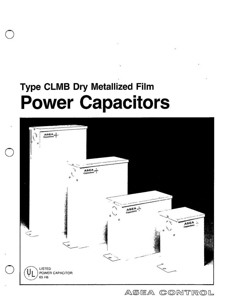 TYPE CLMB DRY METALLIZED FILM POWER CAPACITORS MANUAL - ASEA - ECP ...